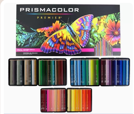 霹雳马培斯玛马彩铅150色prismacolor美国三福24/36/48/72/132水溶油性彩铅笔进口木盒铁盒彩铅初学专业美术