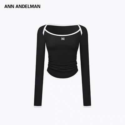 黑色白色灰色信封领主撞色边T恤