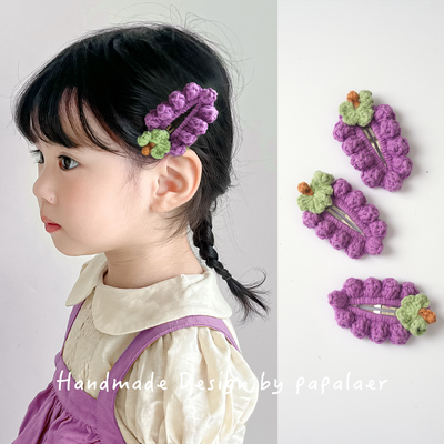 葩葩拉尔女童发夹可爱葡萄发卡