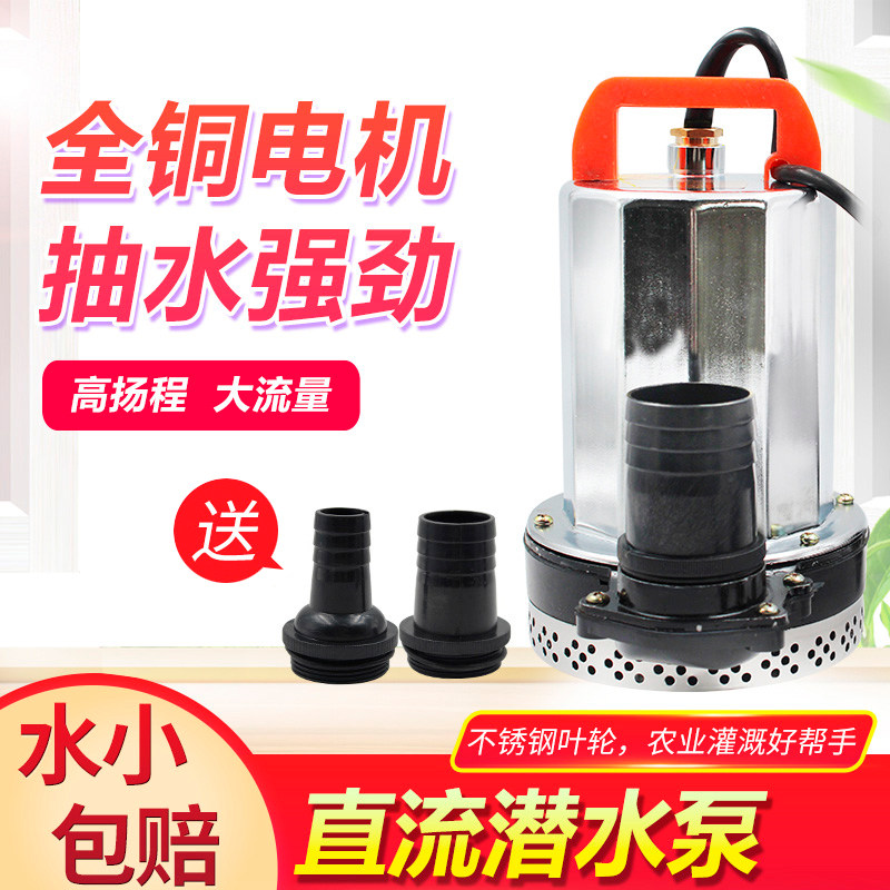 农用水泵潜水泵抽水泵36V机12V24V48V72V电动车电瓶车直流泵伏