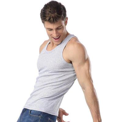 Men TankTop Man Gym clothes Singlet stringer Vest深v背心男棉