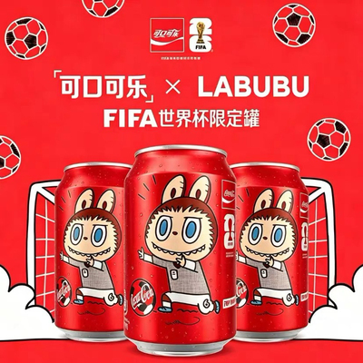 可口可乐LABUBU联名世界杯罐