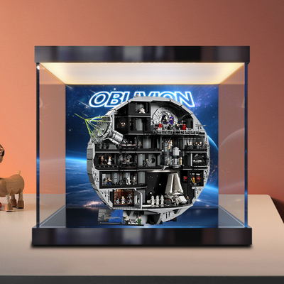 亚克力展示柜适用75419 星球大战死星系列手办积木模型透明防尘罩