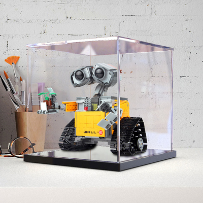亚克力防尘盒适用乐高21303瓦力机器人积木模型透明收纳罩展示柜