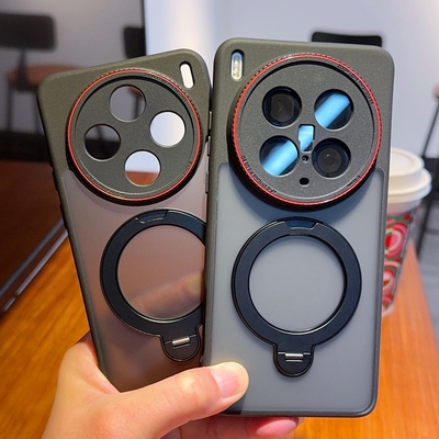 适用vivoX200s手机壳全包防摔徕卡系列红圈镜头X200Ultra保护套高级感简约磁吸款旋转支架