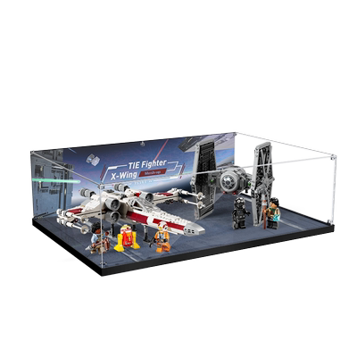 LYB乐一百适用乐高星球大战系列75393TIE战机与X-翼战机展示盒