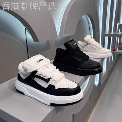 空军aj一号男鞋秋季透气低帮百搭拼色板鞋厚底增高防滑休闲老爹鞋