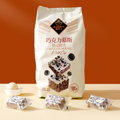 嘉百士奶盖软芙沙琪玛巧克力牛乳杏仁慕斯雪花酥408克袋零食小吃