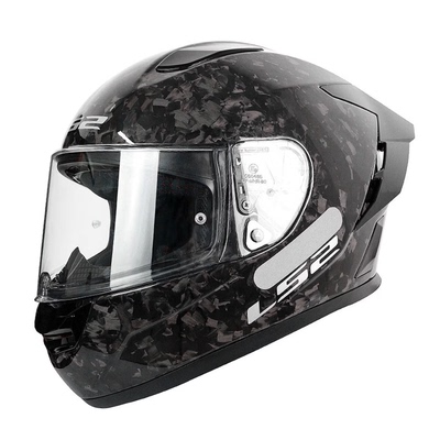 LS2碳纤维玻璃钢摩托车头盔男女四季通用挡风防晒全盔大尾翼FF813