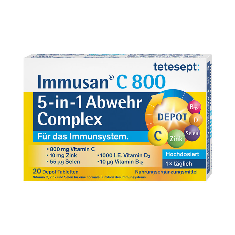 【3盒】tetesept德舒倍维生素C800锌硒多维复合片临期27.4月