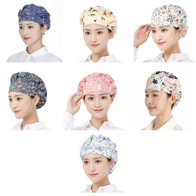 Floral Pattern Chefs Headgear Prevent Hair from Falling into