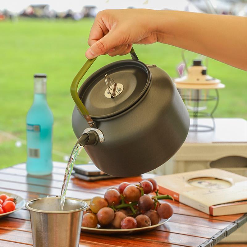 便携户外锅具套装露营炊具烧水茶壶煎锅野外炉具野营餐具套锅用品