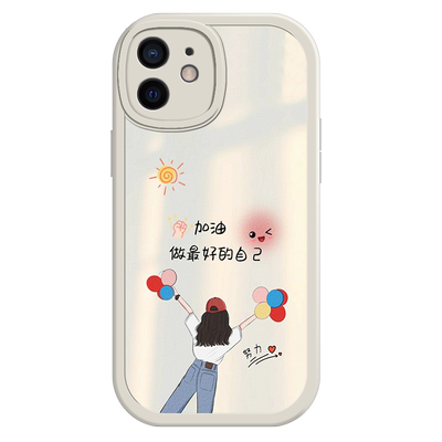 适用于苹果12手机壳A2404防摔A2412简约A2408创意文字iphone12mini时尚女12promax液态硅胶软壳苹果12pro高级