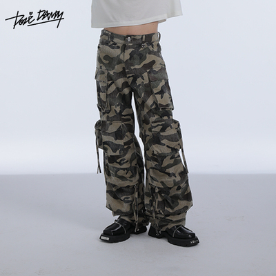 DozeDandy迷彩帆布多口袋工装裤