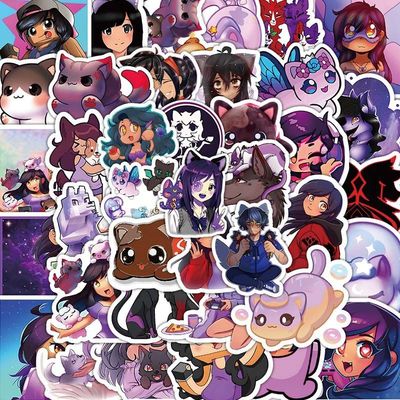 118张阿芙茂贴纸卡通可爱Aphmau我的世界游戏人物手账diy装饰贴画