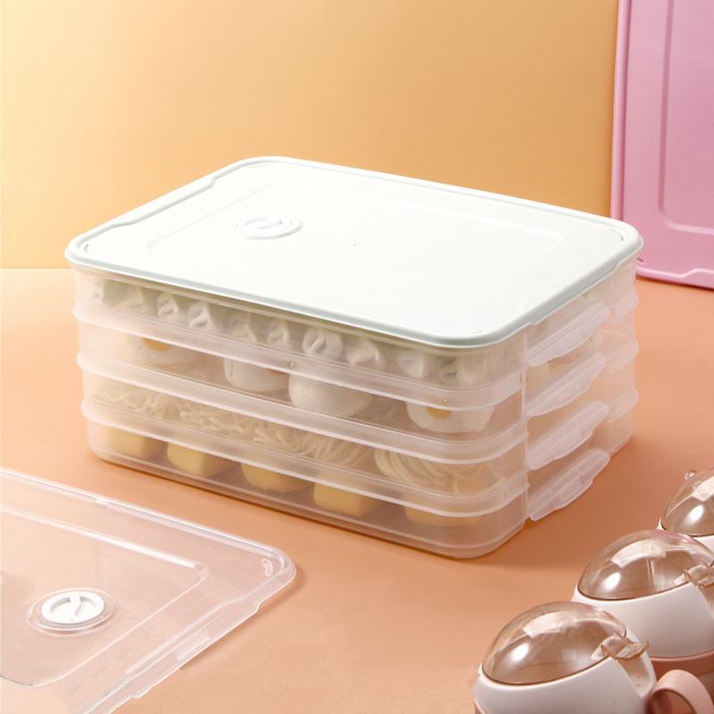 饺子盒食品级冷冻专用密封保鲜盒水饺馄饨速冻家用厨房冰箱收纳盒
