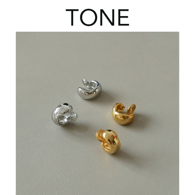 TONE不规则胖胖耳圈耳夹