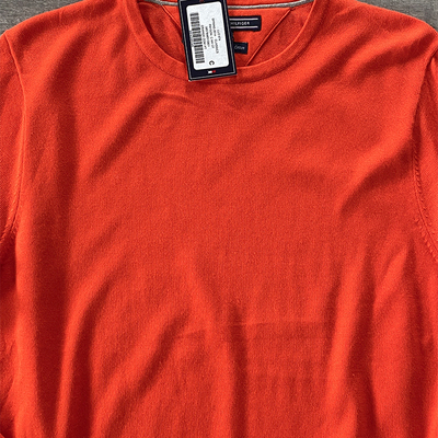 美系三色旗常青藤棉混纺圆领针织毛衣男MT390