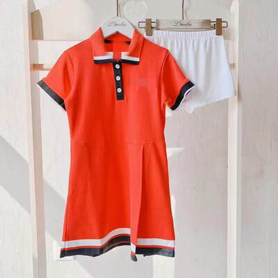 夏季新款女童polo裙连衣裙裙子配打底内裤面料舒服版型正120-160