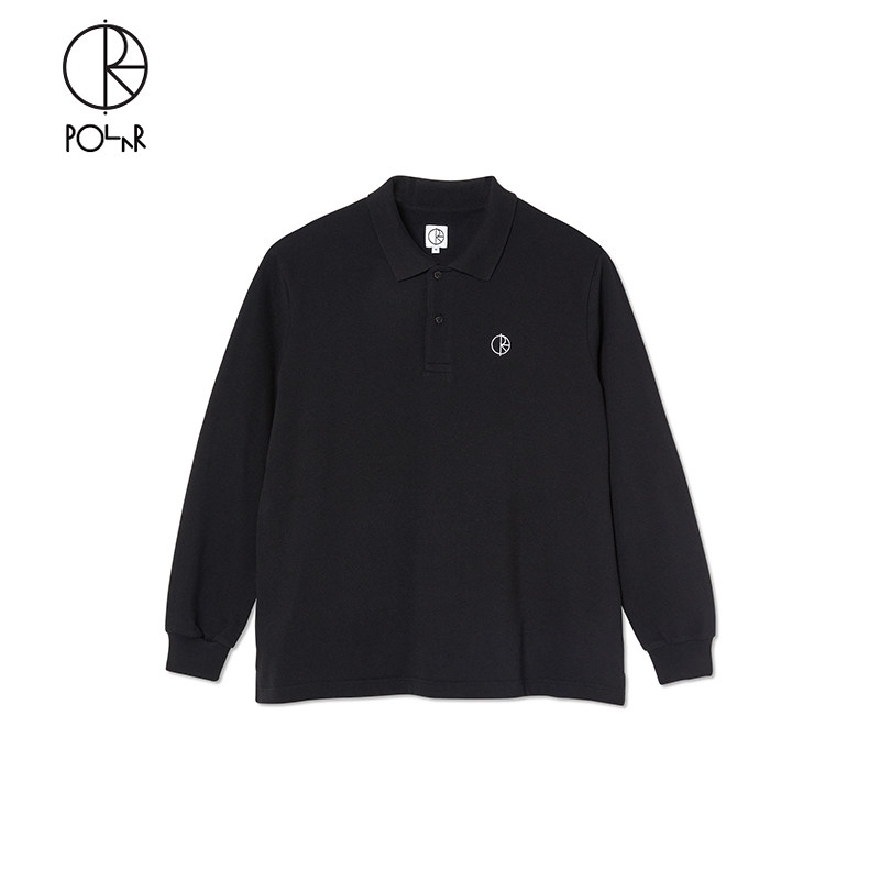Polar Skate Co LS Shirt 刺绣Logo休闲复古纯色长袖T恤Polo衫男