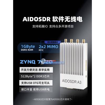 AIDOSDR 软件无线电 AD9361开发板 ZYNQ7020 ADI Pluto Openwifi