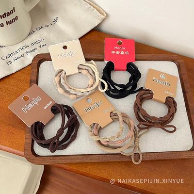Bow scrunchie leather head band hair tie