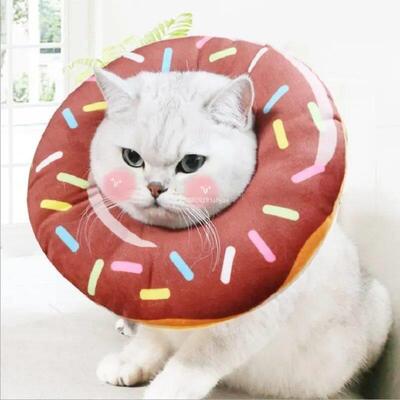 Sweet Donuts Cat Elizabethan Collar Pet Dog Neck Cone Recove