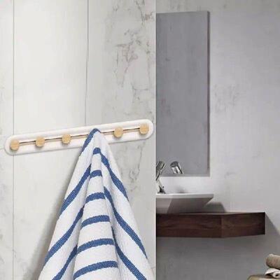 Sliding Hook Rack Adhesive Household Coat Rack Drilling