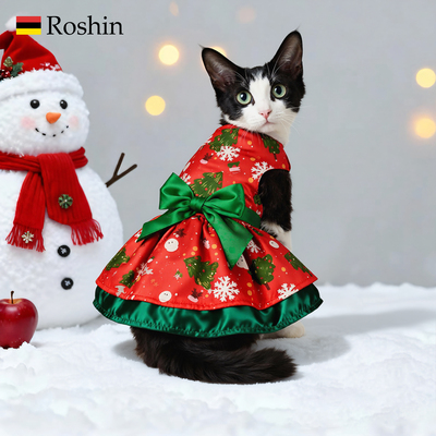 Roshin无毛猫冬季加厚保暖公主裙