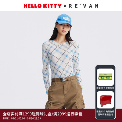 【鞠婧祎同款】REVAN芮范HelloKitty打底衫RL70801027