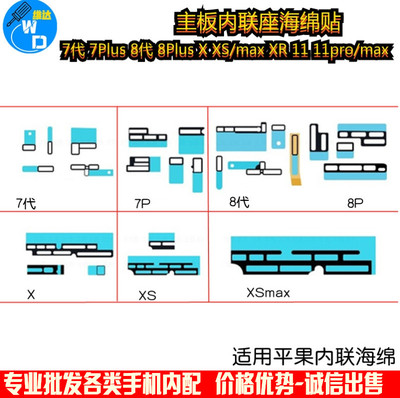 11pro苹果X XS max 7代6p 8plus主板内联棉 海绵垫 XR散热海绵贴