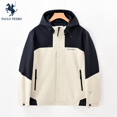 保罗彼得2025年春装新款男士长袖连帽夹克短外套三防RBEA52050