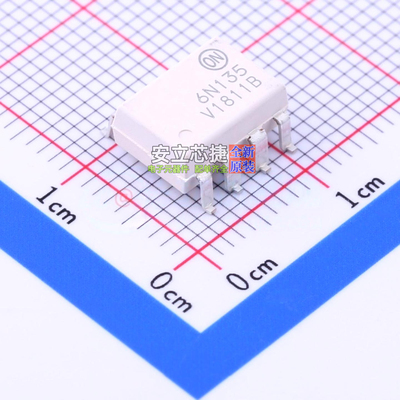 逻辑输出光耦 6N135SDVM SOP-8-2.54mm onsemi(安森美) 全新原装