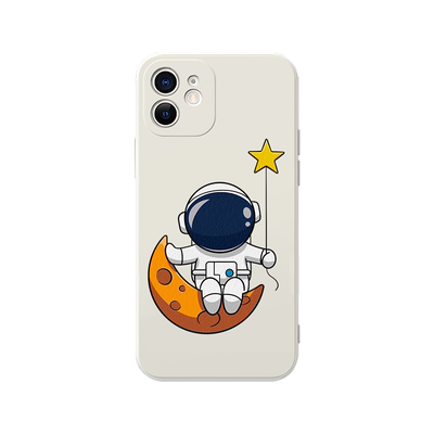 宇航员可爱卡通亲肤液态硅胶壳