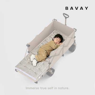 bavay北欢露营车垫野营手推车户外折叠推车棉垫加厚配件儿童可躺