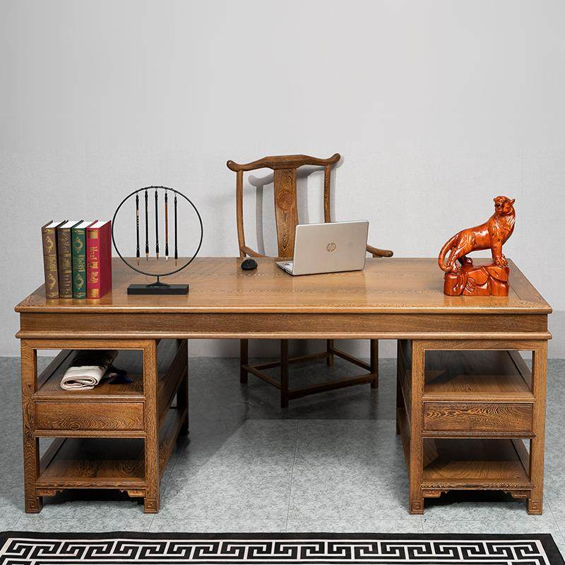 鸡翅木画案书法桌书画桌实木中式仿古写字台红木办公桌书桌书法桌_虎窝淘