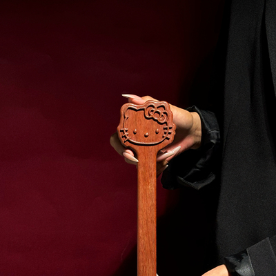 实践小圈暴击立体留痕印檀木戒尺