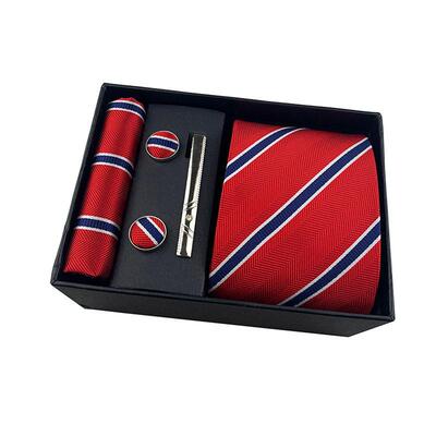 8cm necktie cufflinks Tie clip hanky men suit 4 sets男士领带