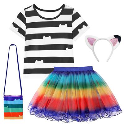 夏日女孩Gabby玩偶屋Cosplay服装彩虹