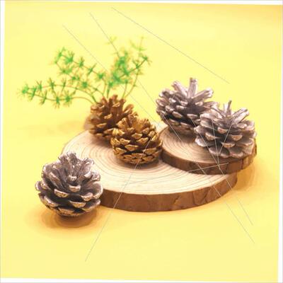 Christmas pinecone pendant dried flower prop arrangement