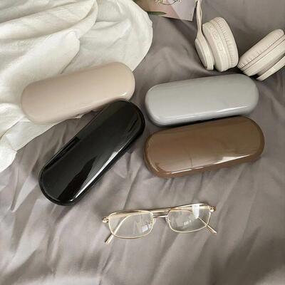 Portable Glasses Case Hard Shell Myopia Fabrics Eyewear Case