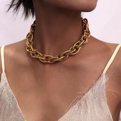 High Quality Punk Lock Choker Necklace Pendant Women Collar