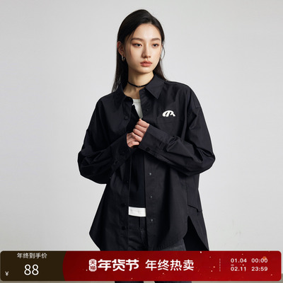 【159元任选2件】【100棉】三彩丽雪leisure25秋新款宽松长袖衬衫