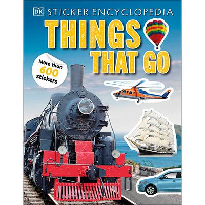 现货 DK出品 贴纸百科全书 超过600种交通工具贴纸  儿童精品贴纸书  英文原版 Sticker Encyclopedia Things That Go