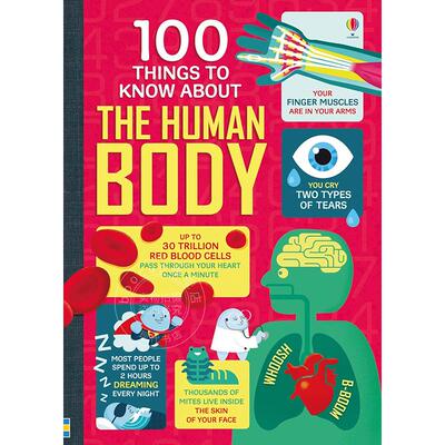 现货 人体知识100条 儿童科普读物 Usborne出版社 英文原版 100 Things to Know About the Human Body 8+岁