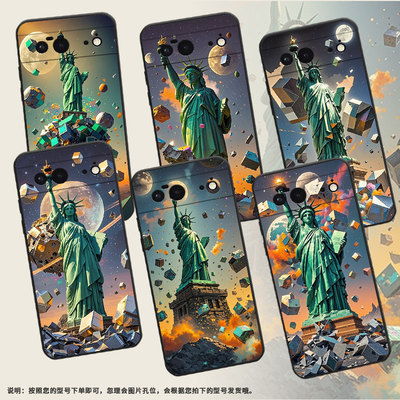 适用谷歌pixel6手机壳google6a时尚gwkk3全包边谷歌pixel8pro保护套油画风格g8hhn硅胶pixel9a谷歌9软壳