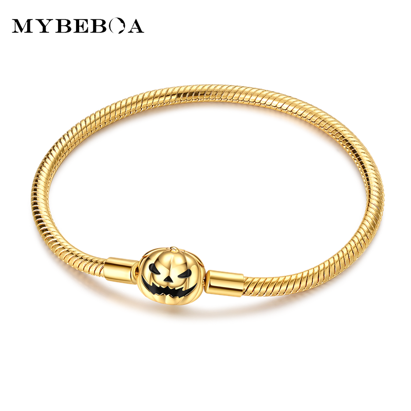 美缤宝MYBEBOA夜光南瓜蛇骨手链可配串珠DIY手链万圣节创意礼物