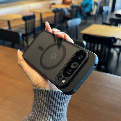 适用谷歌pixel9手机壳pro防摔p新款XL保护套por外壳Google磨砂防指纹Pixelsnap黑色肤感pixel10磁吸magsafe