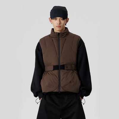 FMACM闷与狂 可调节束腰运动羽绒马甲背心男女外穿2025流行爆款