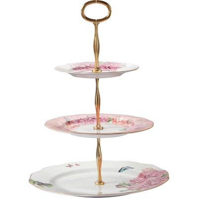 Royal Albert皇家阿尔伯特米兰达联名款骨瓷三层蛋糕架点心架欧式